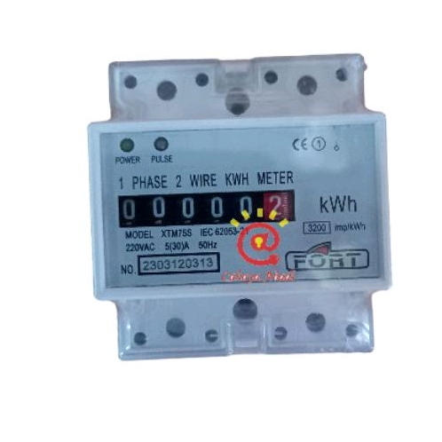 Jual KWH Meter Analog 1 Phase 5(30)A 220V XTM75S FORT / Din Rail KWH | Shopee Indonesia