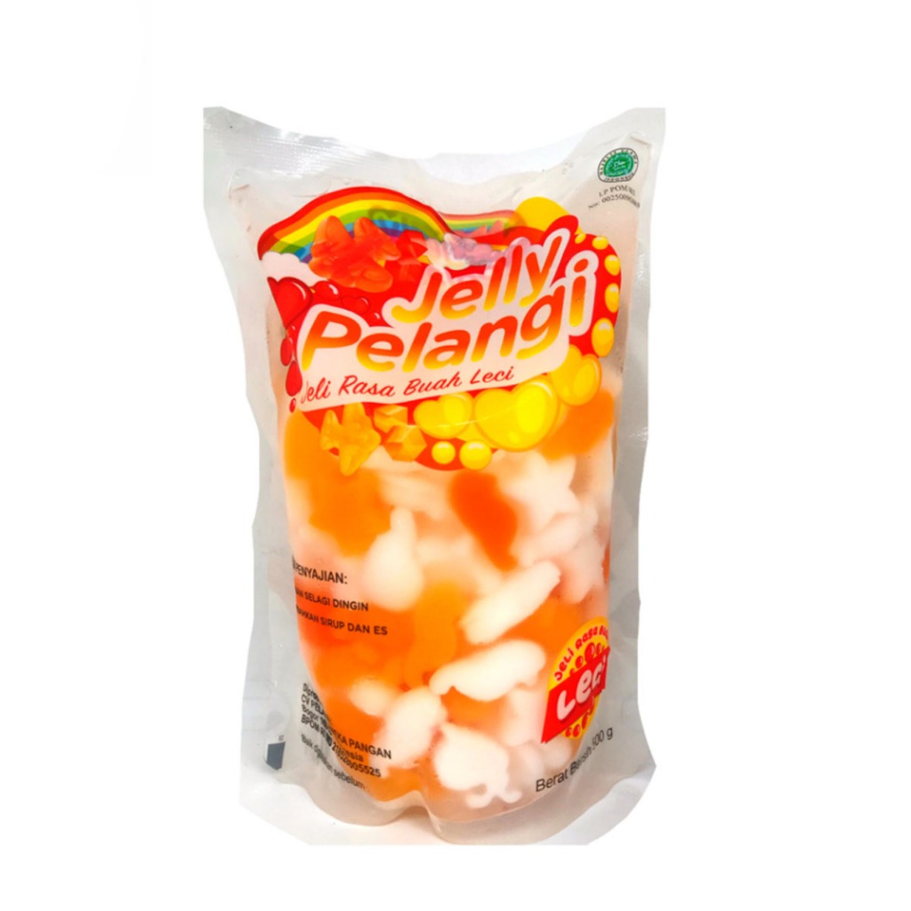 Jual Rainbow Jelly Pelangi Rasa Leci 500 Gram Halal Jely Rasa Buah Nata ...
