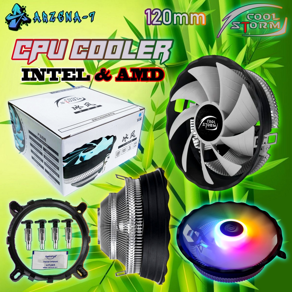 Jual Cooler Fan CPU Cool Storm Led / Fan Proceesor Universal | Shopee Indonesia
