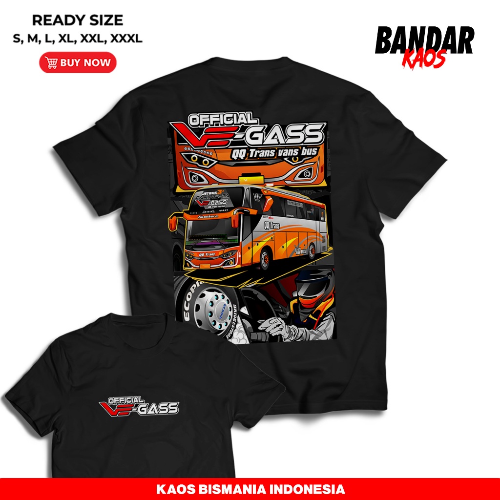 Jual Bandar Kaos Bus Official Vegass - Baju Bismania Indonesia - Kaos ...