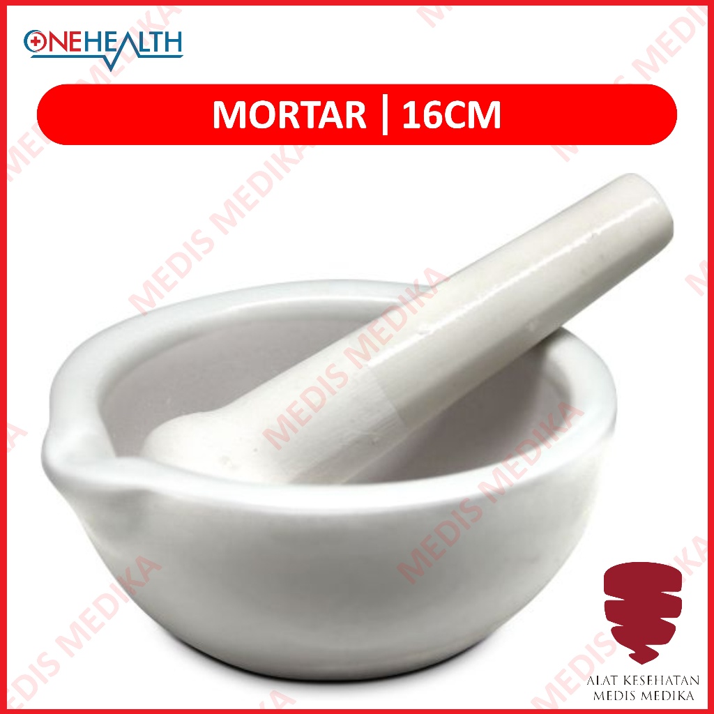 Jual Mortar 16cm OneHealth Lumpang Alat Penumbuk Pengerus Obat Tumbuk ...