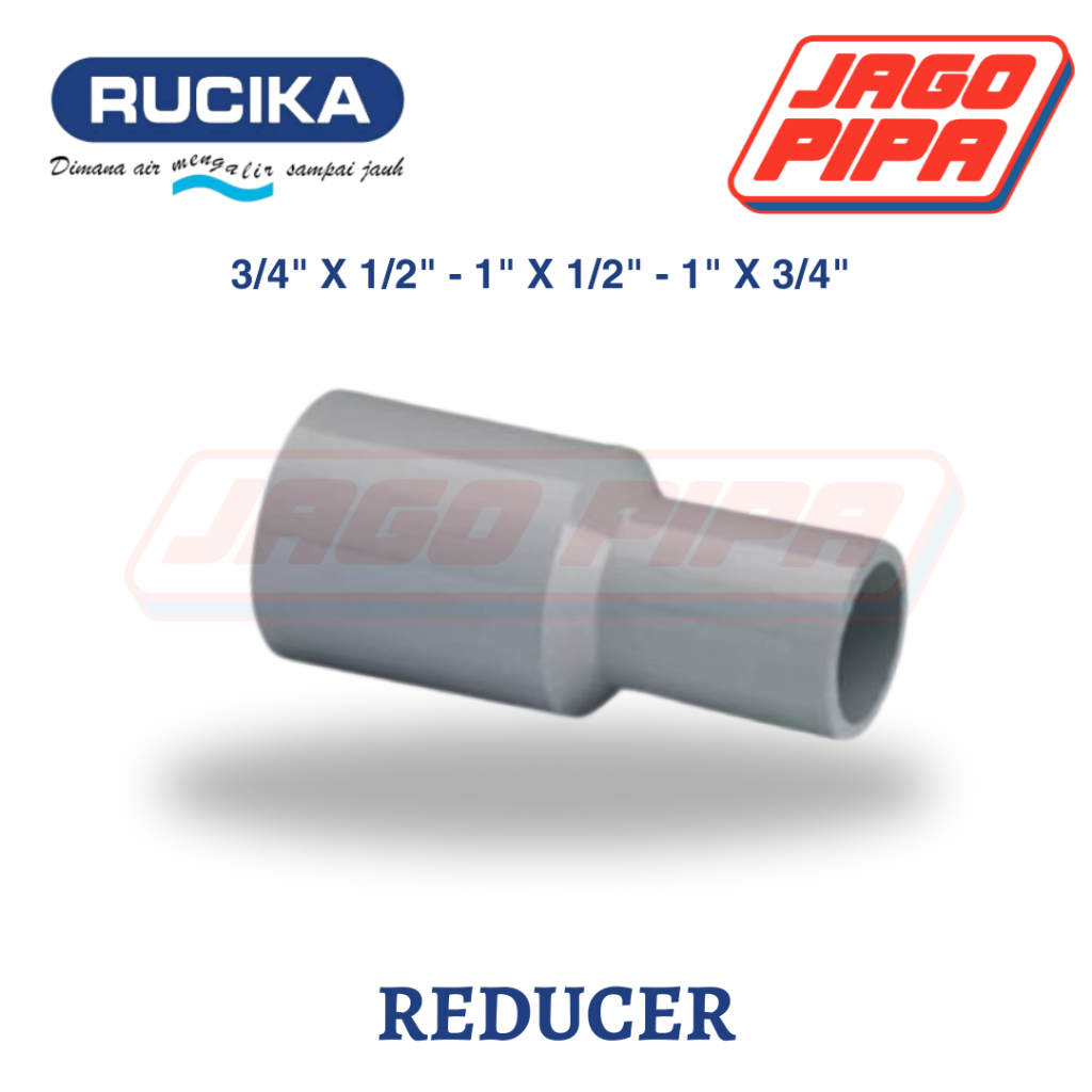 Jual Reducer Socket AW PVC Rucika 1 x 3/4 - 1 x 1/2 - 3/4 x 1/2 ...
