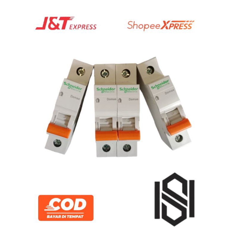 Jual MCB SCHNEIDER 1PHASE TYPE DOMAE 2A 4A 6A 10A 16A 20A 25A 32A 40A Tuas oren | Shopee Indonesia