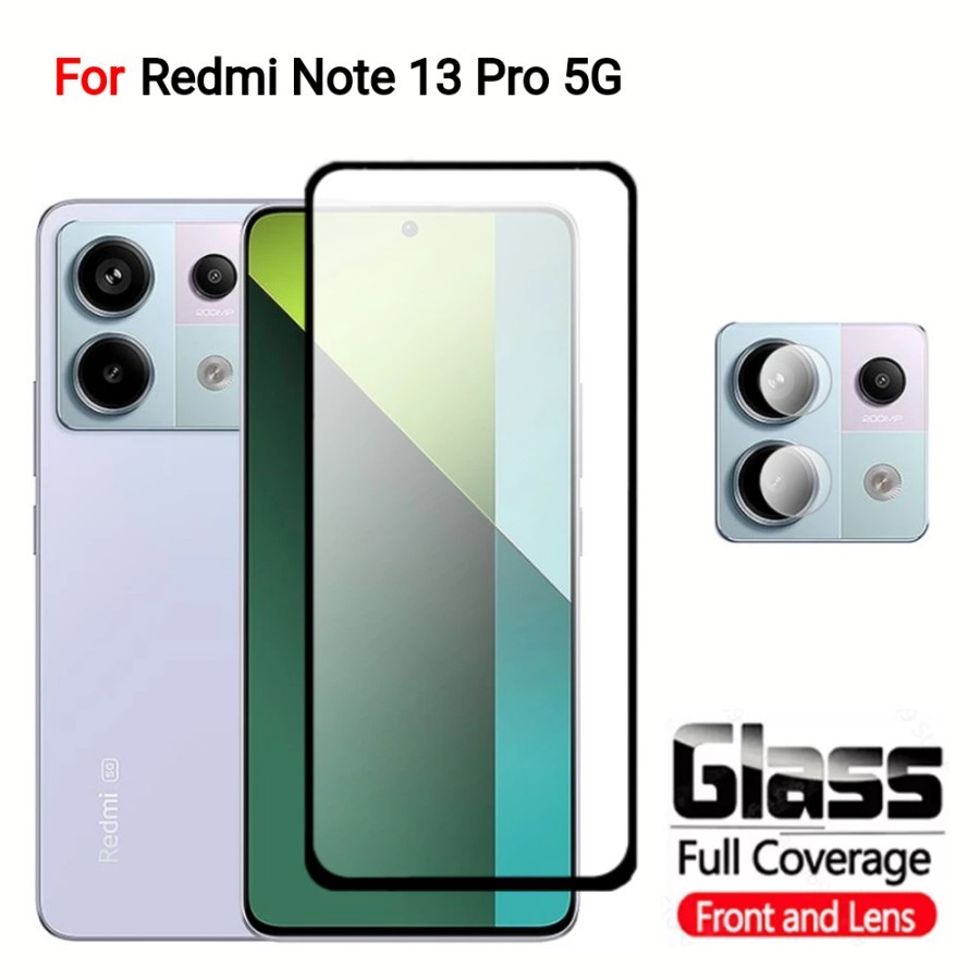 Jual Tempered Glass Redmi Note 13 Pro 5G Paket 2in1 Tempered Glass ...