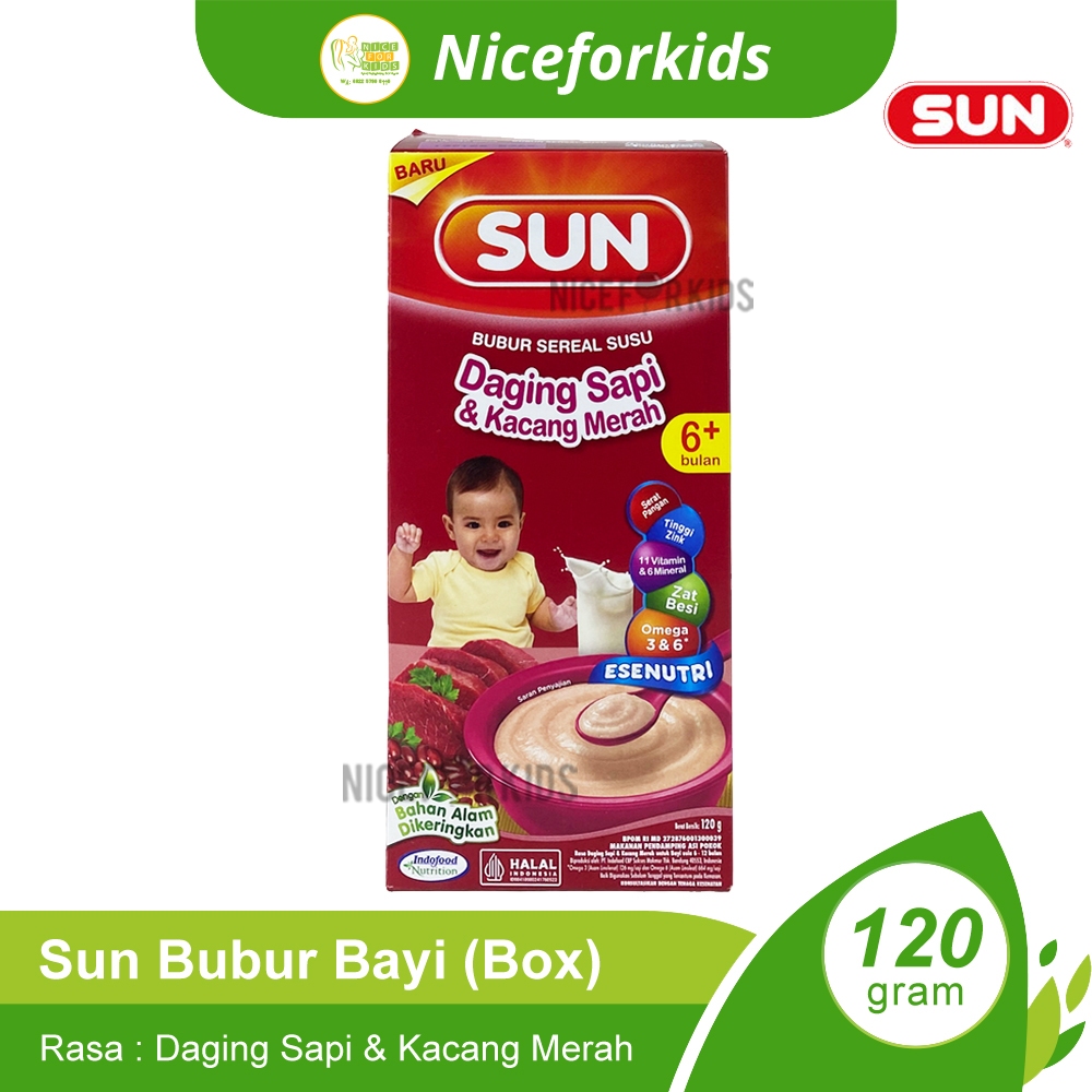 Jual Sun Bubur Bayi 6+ 120gr Kemasan Box Aneka Rasa / Sun Bubur MPASI ...