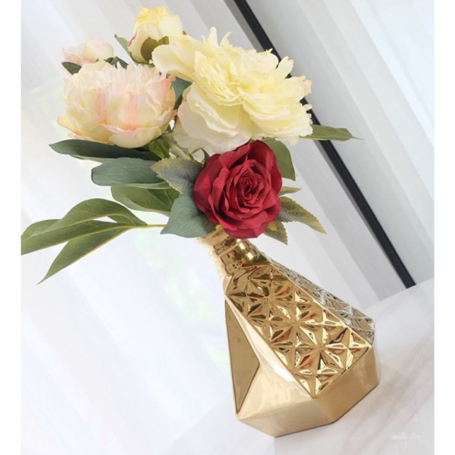 Jual Vas Bunga Keramik Dekorasi Emas / Gold - Egypt | Shopee Indonesia