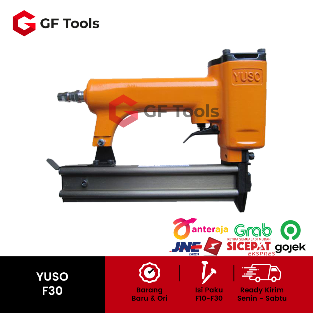 Jual Staples Gun F30 YUSO - Air Nailer Stapler F30 - Gun Pneumatic Tacker | Shopee Indonesia