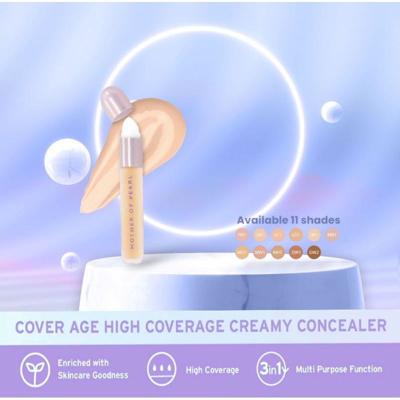 Jual MOTHER OF PEARL | MOP Beauty | Cover-Age High Coverage Creamy ...
