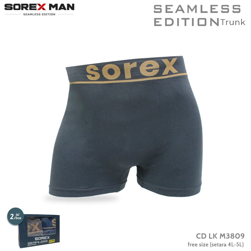 Jual [ 2pc ] CD BOXER SOREX M 3809 3808 Seamless Edition / Celana Dalam ...