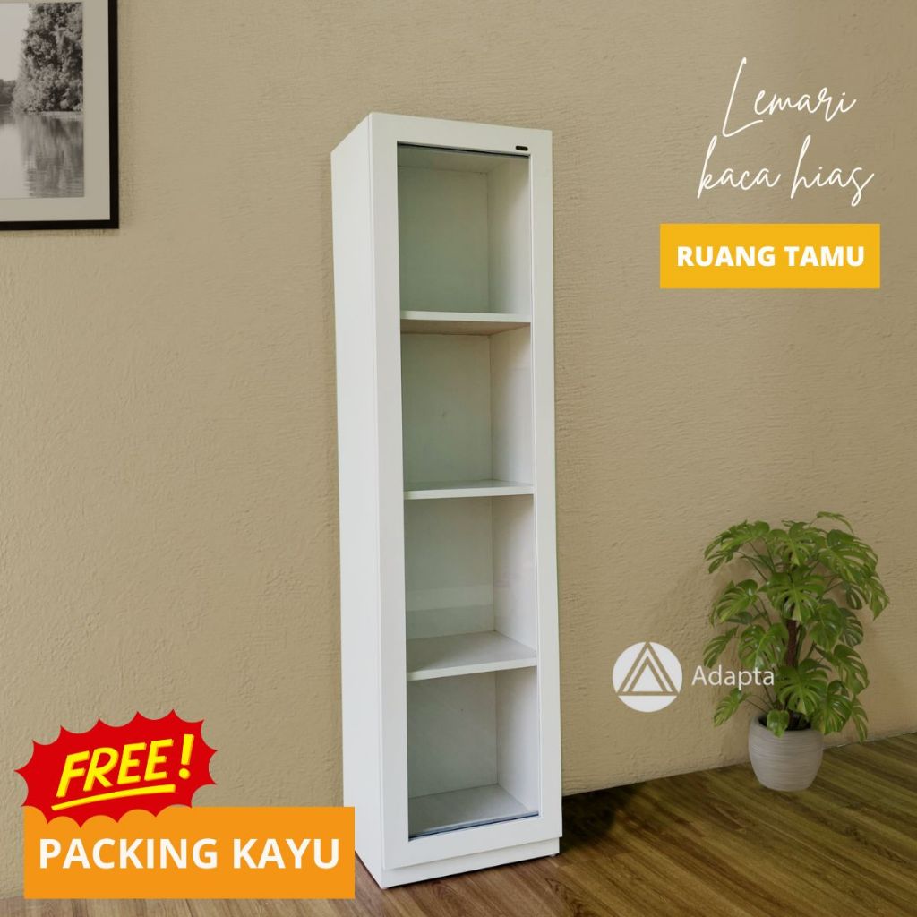 Jual Kaca Hias - Lemari Kaca Hias Ruang Tamu Tinggi 160 cm Lebar 40 cm ...