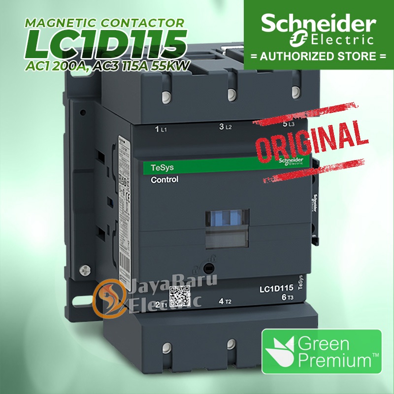 Jual Kontaktor Contactor Schneider LC1D115 24V 42V 48V 110V 220V 380V ...