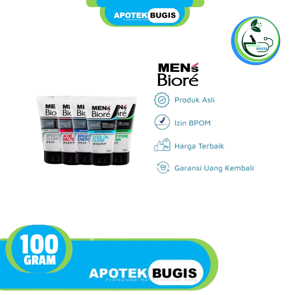 Jual Men's Biore Micro Scrub Sabun Muka Pria Untuk Kulit Berminyak Cool Oil Clear Eksfoliasi 100 ...
