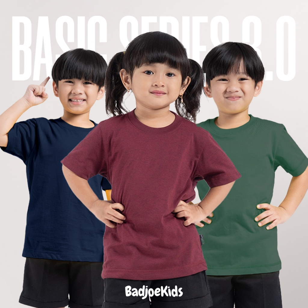 Jual BIKINBADJOE Kaos Polos Anak - Baju Anak Unisex Premium Cotton Combed 30S - Basic Series 3 ...