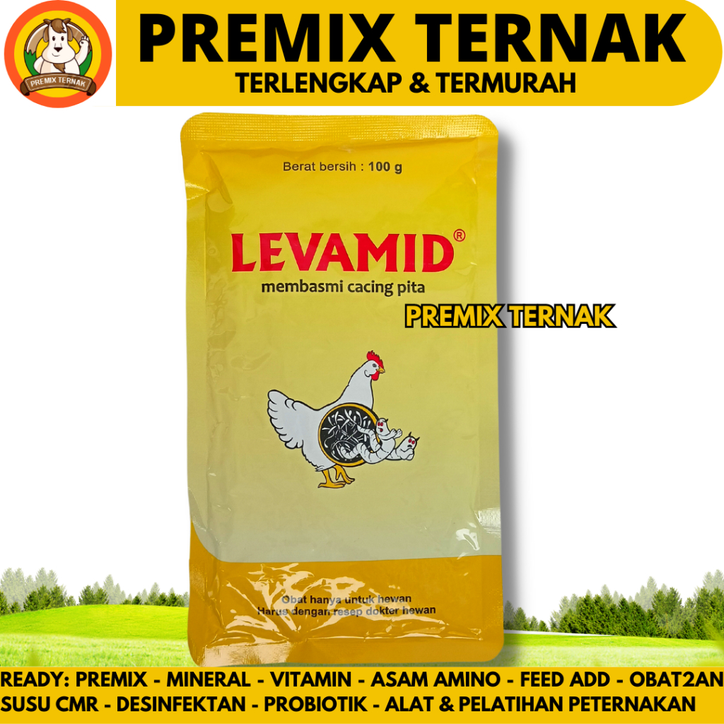 Jual LEVAMID 100 GRAM MEDION - Obat Cacing Pita Gilik Ayam Burung ...
