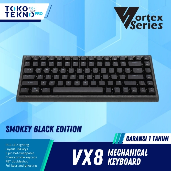 Jual VortexSeries VX8 Smokey Black Edition Mechanical Gaming Keyboard ...