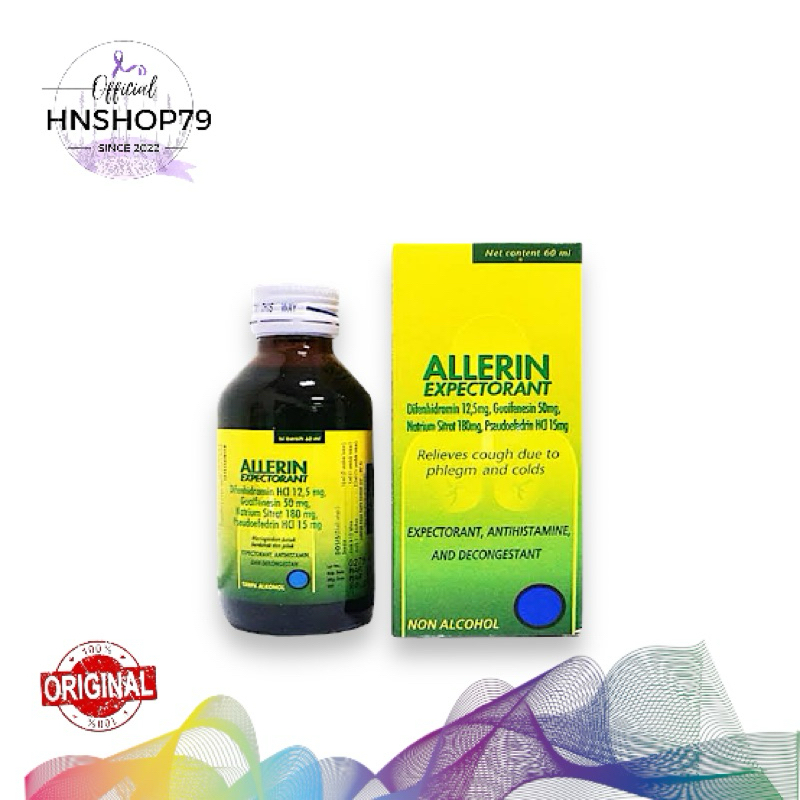 Jual Allerin Expectorant Sirup 60 ml | Shopee Indonesia