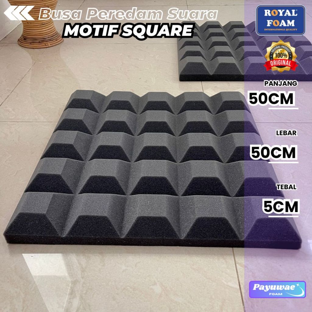 Jual BUSA PEREDAM SUARA RUANGAN 50X50X5CM MODEL KOTAK SQUARE UNTUK ...