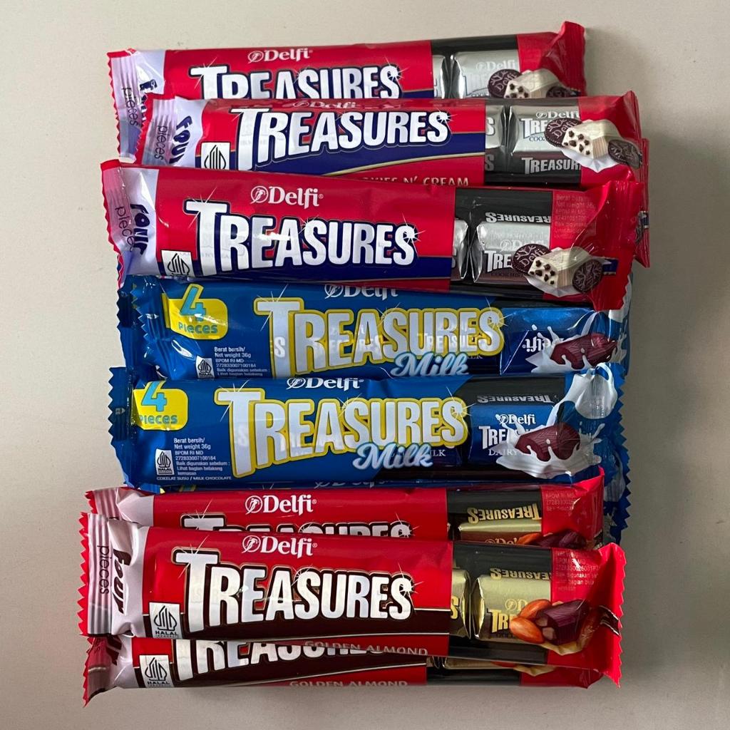 Jual Coklat Delfi Treasure Almond isi 12 BAR isi 48pcs / cookies ...