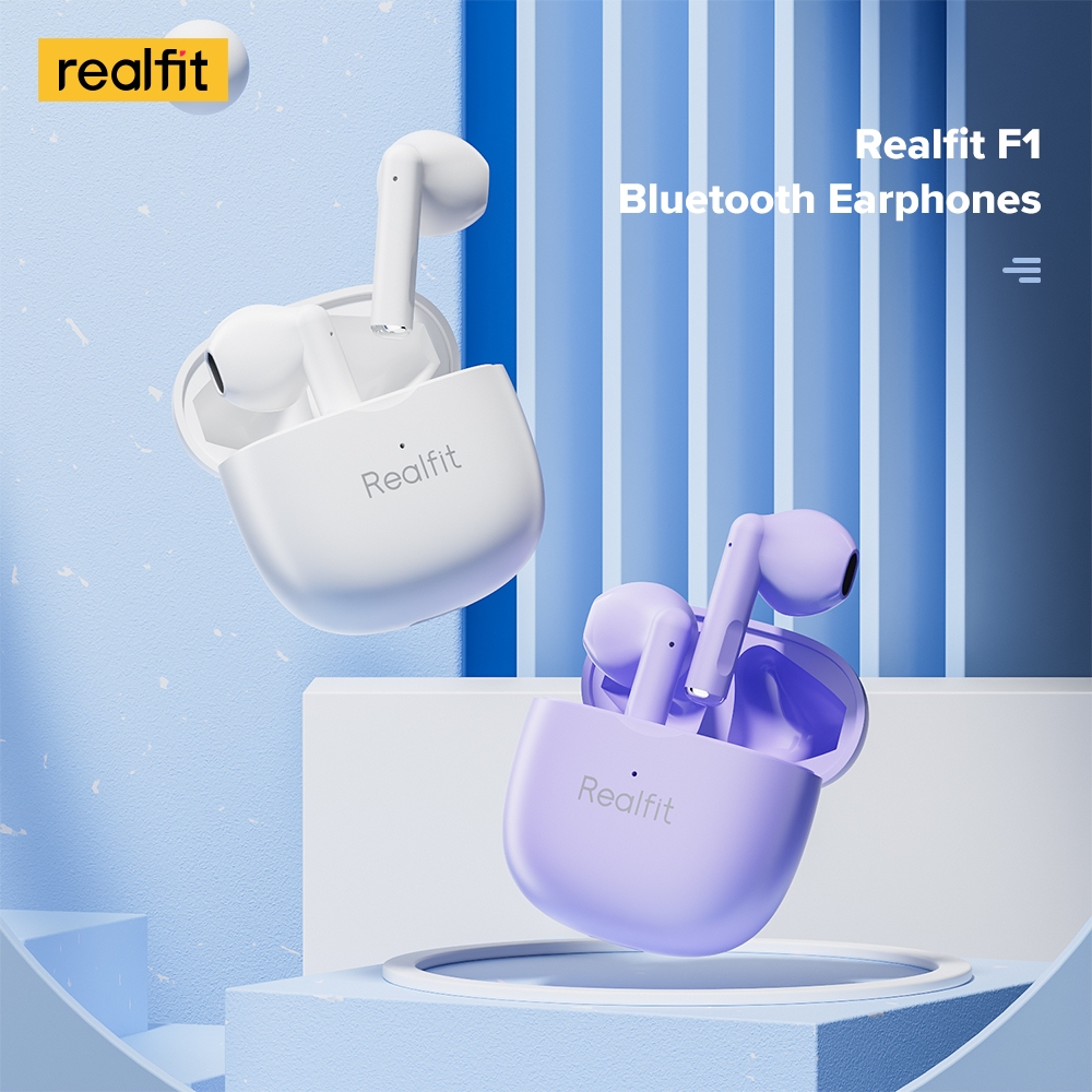 Jual Realfit F1 Earphone Nirkabel TWS Earphone Bluetooth 5.3 Baterai ...