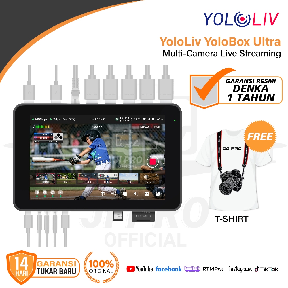 Jual YoloLiv YoloBox Ultra Multi-Camera Live Streaming Switcher Monitor ...