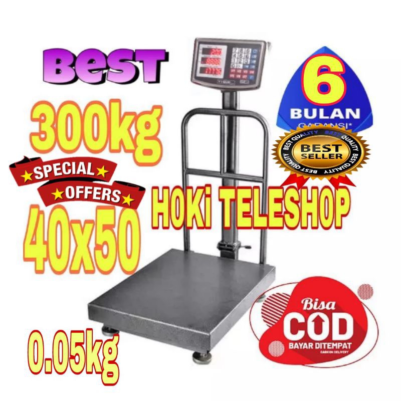 Jual best scale timbangan digital 40kg 50kg 100kg 150kg 180kg 200kg 300kg 400kg 500kg 1ton ...