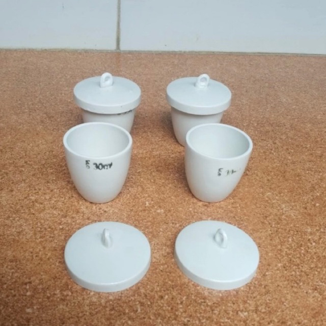 Jual Porcelain Ceramic Crucible 30mL Keramik Porselin Chemical ...