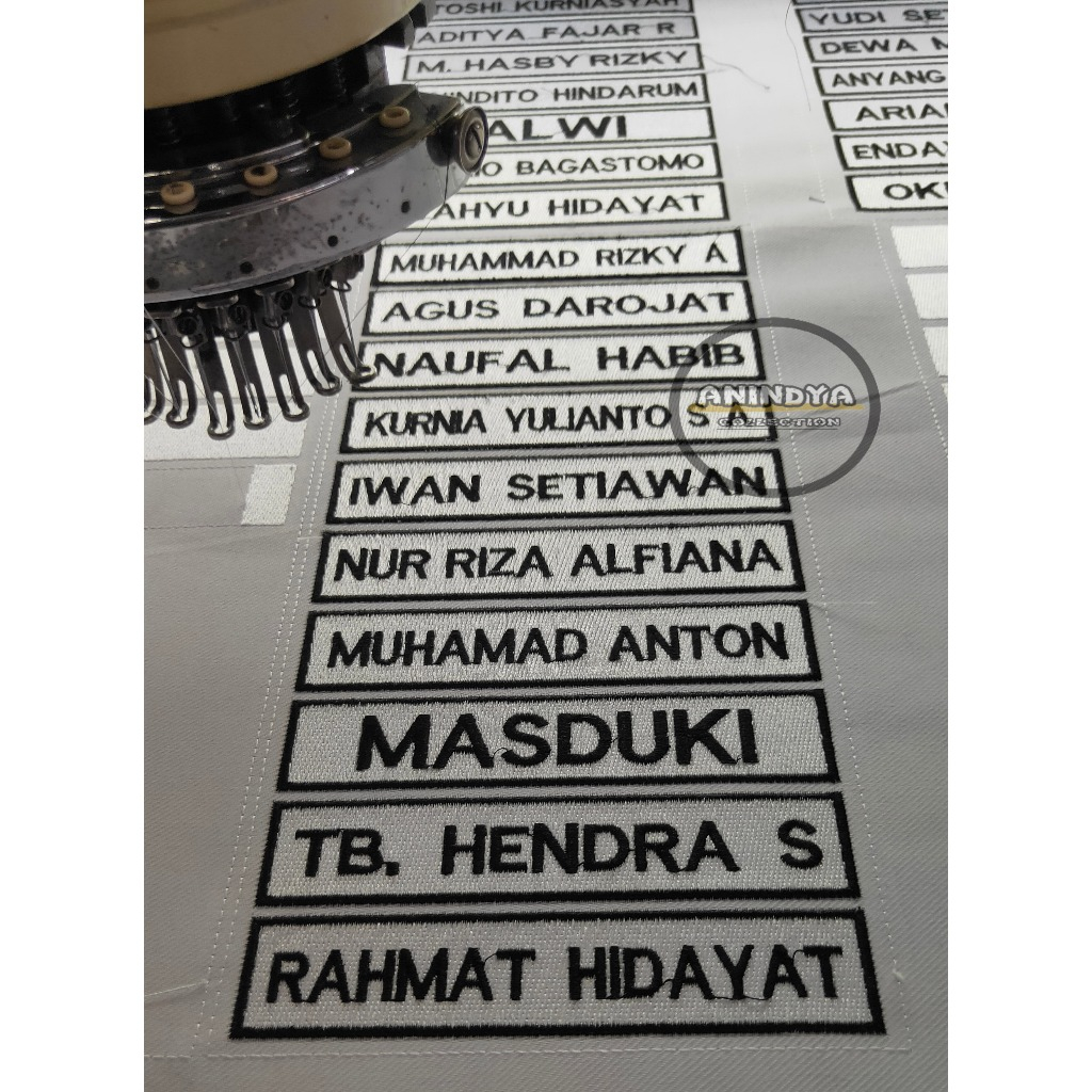 Jual CUSTOM BORDIR NAMA SENDIRI , Name tag,nama dada,papan nama ...