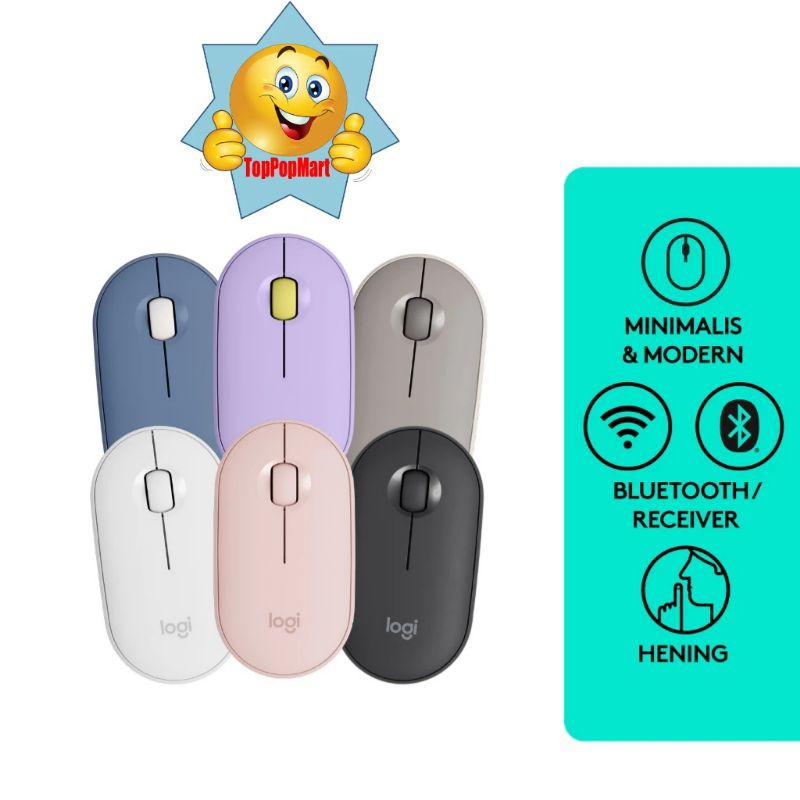 Jual Logitech Pebble M350 Mouse Wireless Bluetooth | Shopee Indonesia