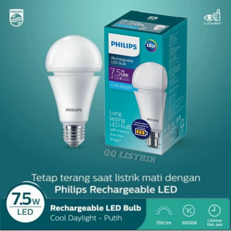 Jual Lampu LED emergency Philips 7,5 watt, LED padam, LED bisa hidup ...