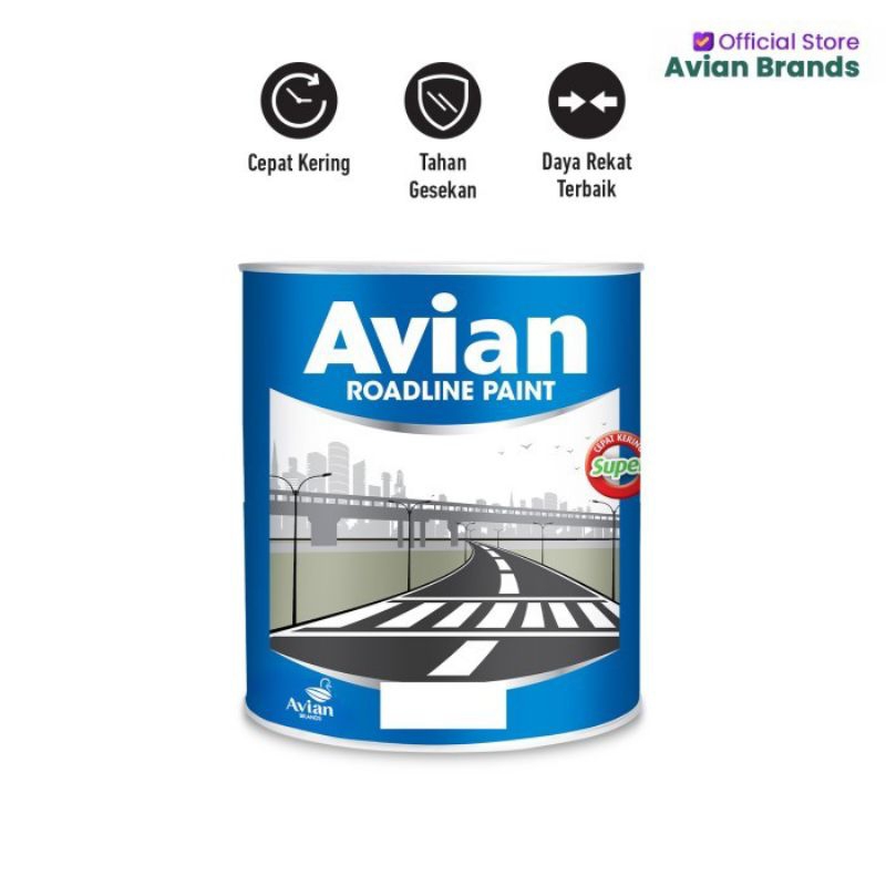 Jual Avian roadline Paint Putih RT06 White dop 1kg Jalan beton marka ...