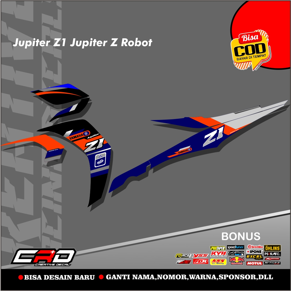 Jual STICKER STRIPING MOTOR JUPITER VARIASI LIST DESAIN TERBARU JUPITER ...