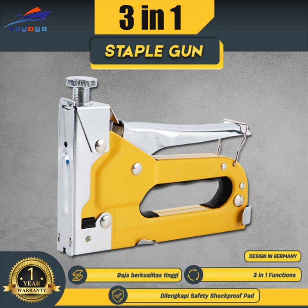 Jual Staple Gun/Staples Tembak 3 in 1 Chromium molybdenum Bisa 3 Jenis ...