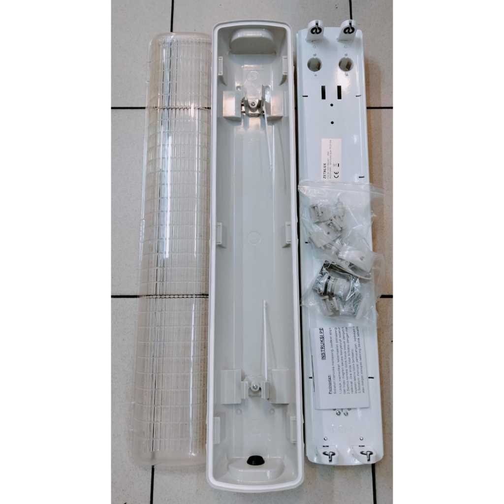 Jual KAP LAMPU TL T8 WATERPROOF 60CM ZETALUX PLUS LAMPU LED T8 PHILIPS ...