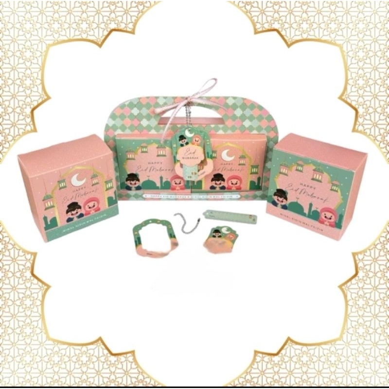 Jual Box kue lebaran box cake box cookies lebaran jingjing (5 set ...