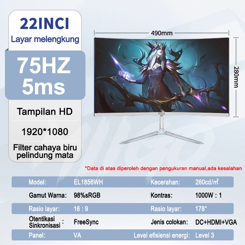 Jual MIIGO- Monitor 27 Inci , Tampilan Tanpa Batas , Monitor Gaming ...