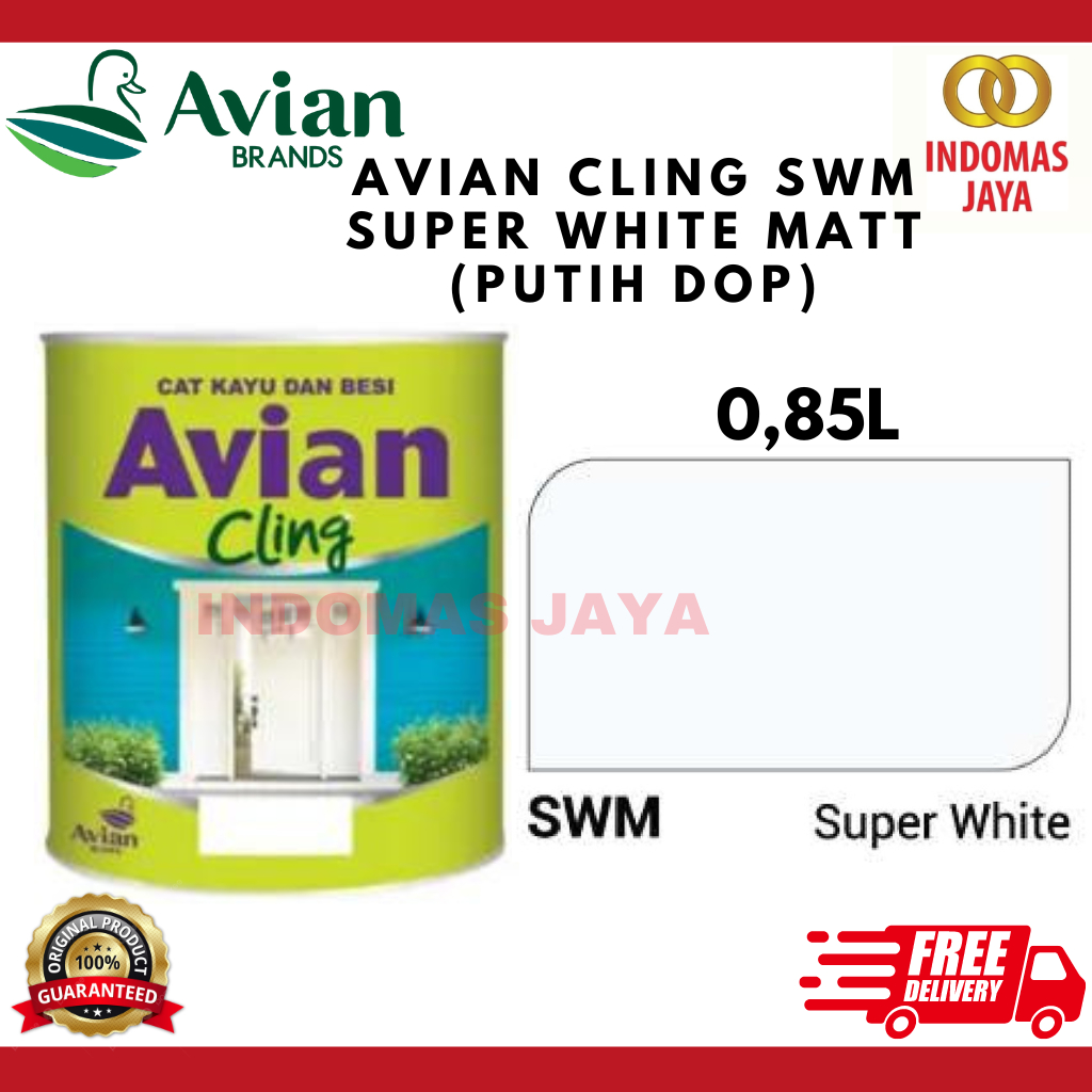 Jual AVIAN CLING CAT KAYU DAN BESI 0,85L (SWM SUPER WHITE MATT ...