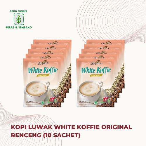 Jual Kopi LUWAK WHITE KOFFIE original RENCENG (10 SACHET) | Shopee ...