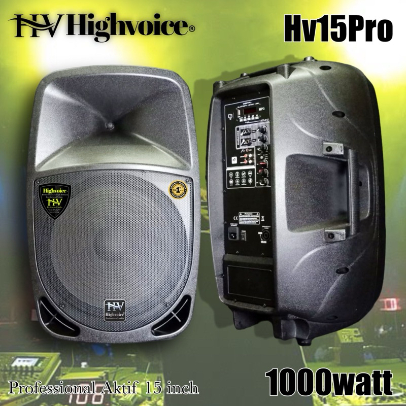Jual speaker sound 15 inch Highvoice Hv15Pro Double Power 1000watt | Shopee Indonesia