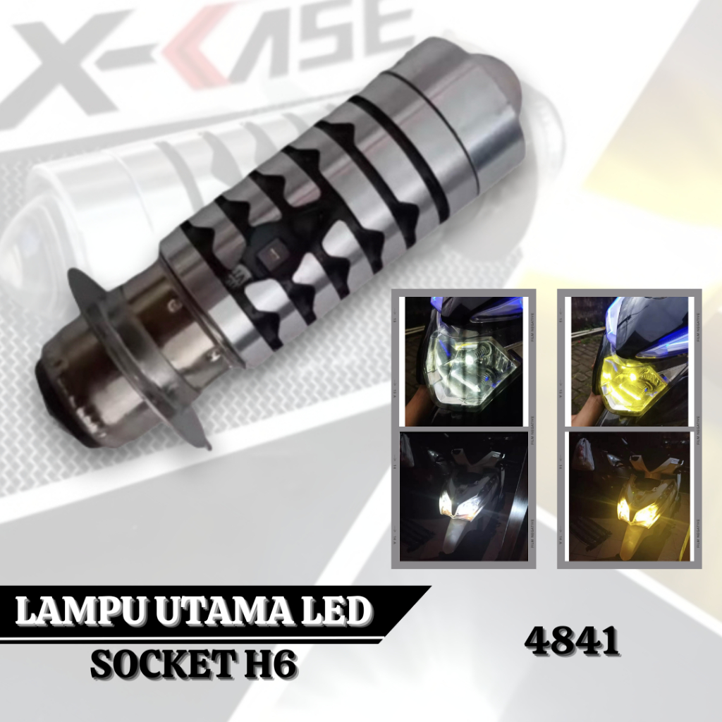 Jual LAMPU UTAMA LED LASER X-CASE HEADLAMP LASER LED 2 SISI HI LOW PLUS ...