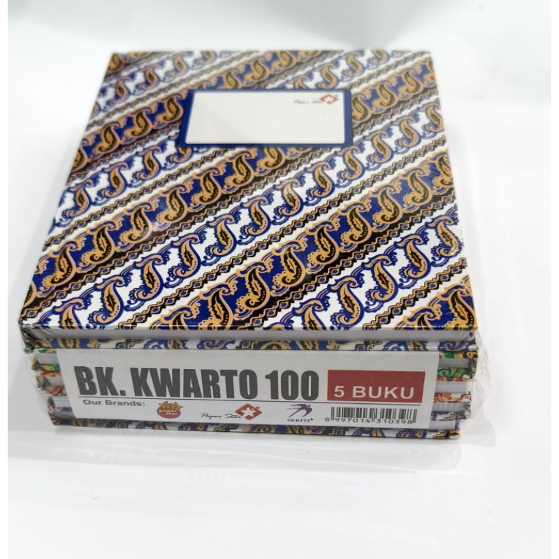 Jual buku tulis batik KWARTO isi 100/200 lembar/paperstar/sriti/narita ...