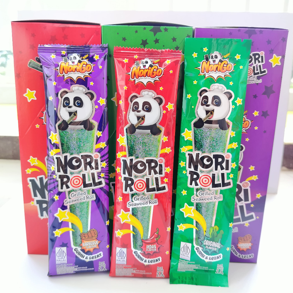 Jual Norigo Nori Roll Grilled Seaweed Roll Original / Pedas / BBQ ...