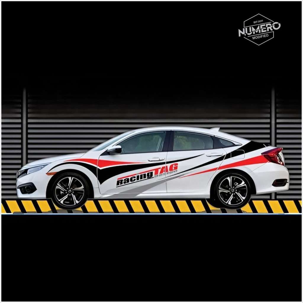 Jual Cutting Sticker mobil tribal sedan vios civic by numero™ | Shopee ...