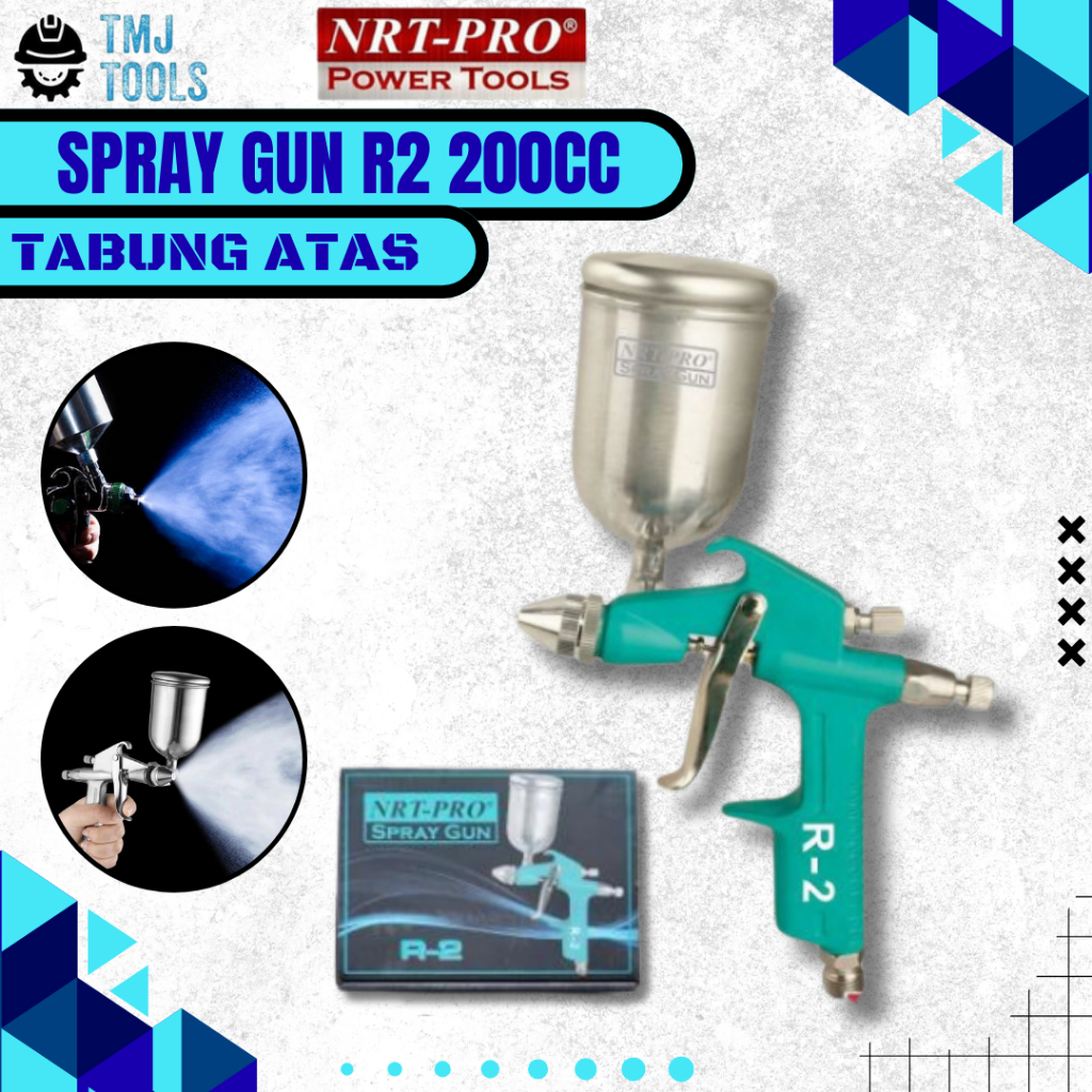 Jual Spray Gun R2 NRT PRO Tabung Atas 200cc Spray Gun 200 cc Alat Cat ...