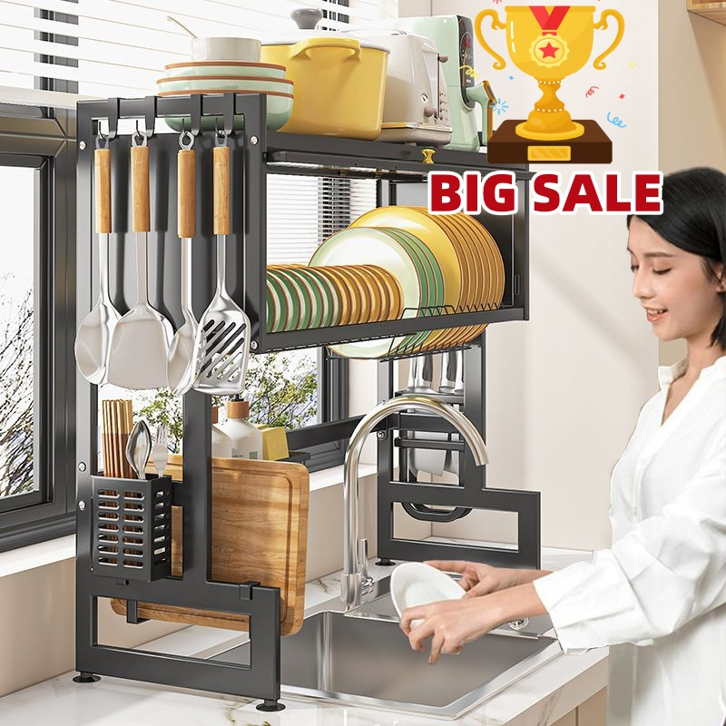 Jual 105CM｜Rak Dapur Dengan Penutup/Rak Piring Mangkuk Stainless/Rak ...