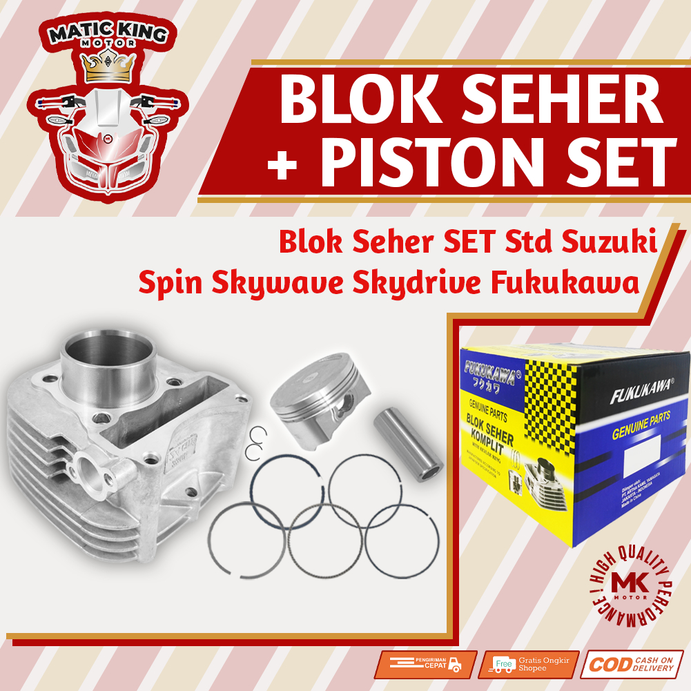Jual Blok Seher SET Cylinder Comp Spin Skywave Skydrive Hayate 125 ...
