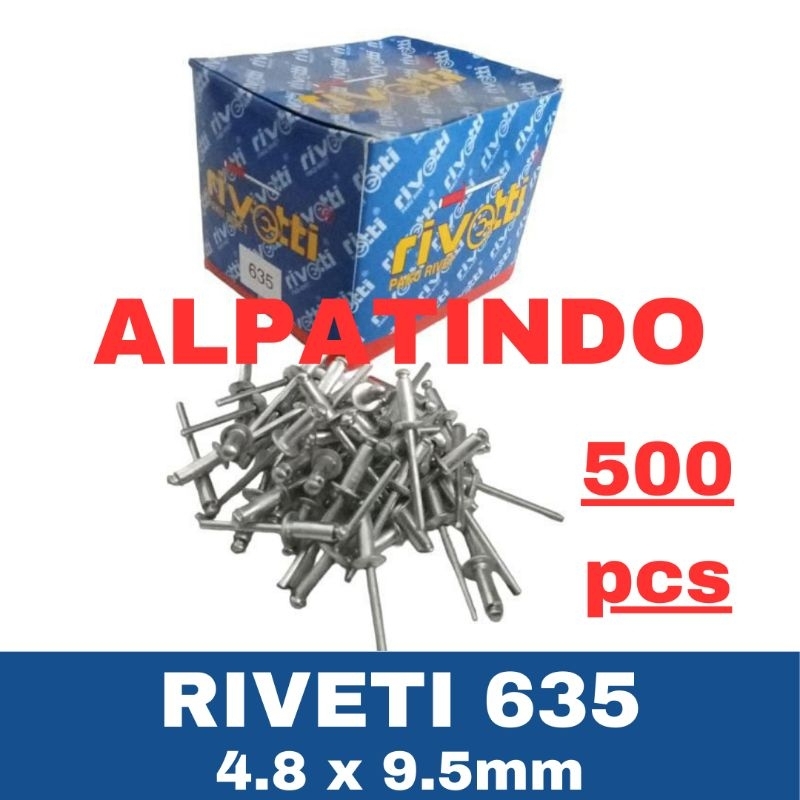 Jual PAKU RIVET 635 RIVETTI RIVETI 500pcs - Paku Rivet 5mm | Shopee ...