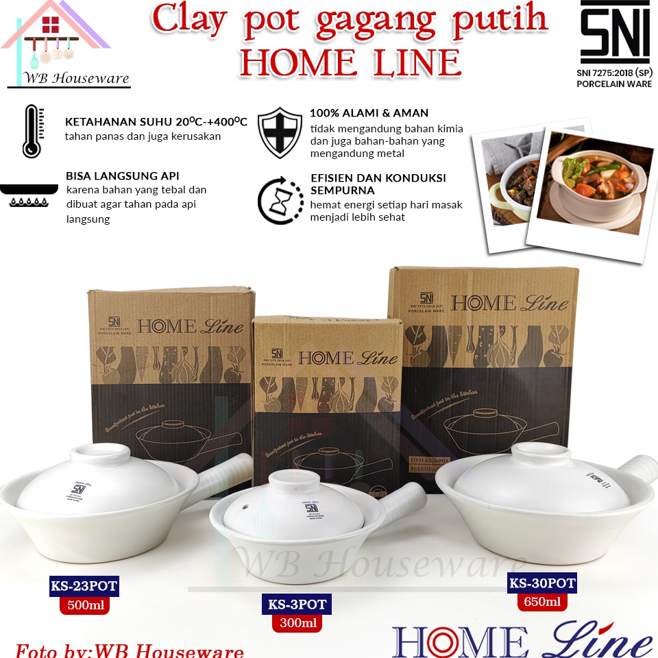 Jual ART G24N HOME LINE Sapo gagang clay pot panci sapo tahan api earthen pot healty wadah masak ...
