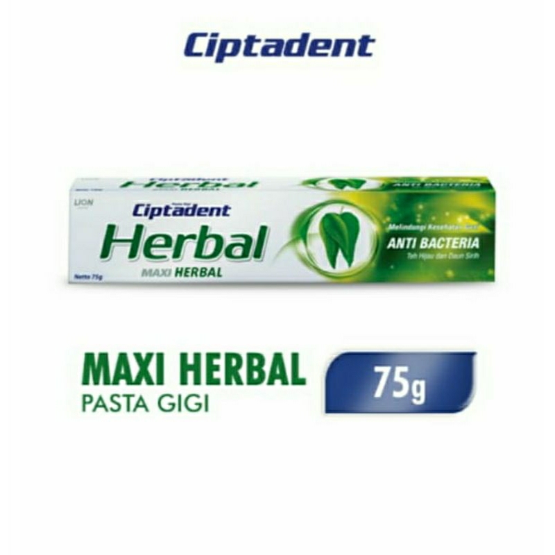 Jual Ciptadent Herbal Maxi Herbal 75 g - pasta gigi anti bacteria | Shopee Indonesia