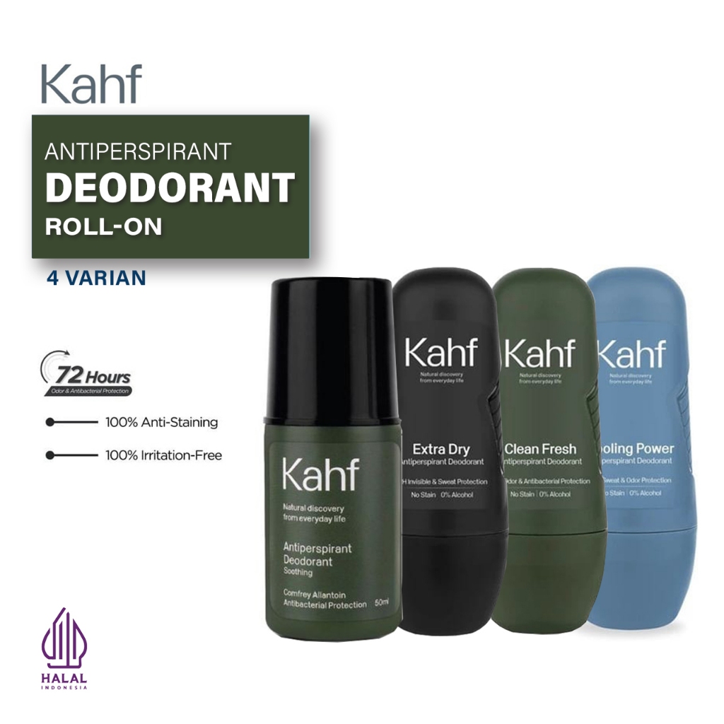 Jual Kahf Antiperspirant Deodorant Roll On Clean Fresh Cooling Power ...