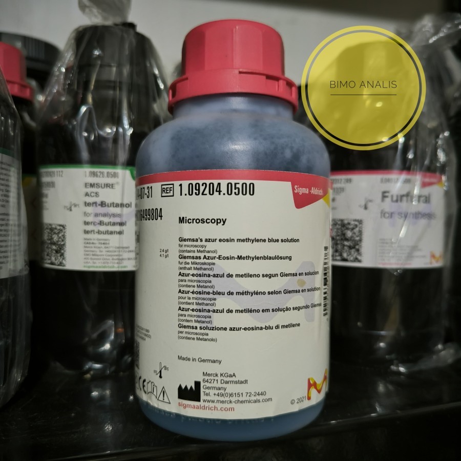 Jual Larutan Giemsa | Giemsa Azur 500ML MERCK 109204 | EOSIN METHYLENE BLUE | Shopee Indonesia